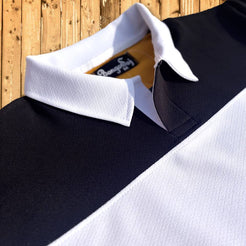 Full sleeve Collar Lycra White and Navy Blue Color – Bongosaj